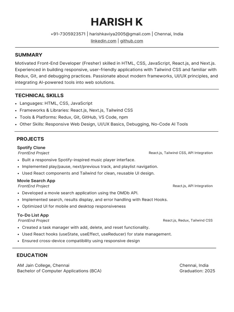 Resume 2 | PDF