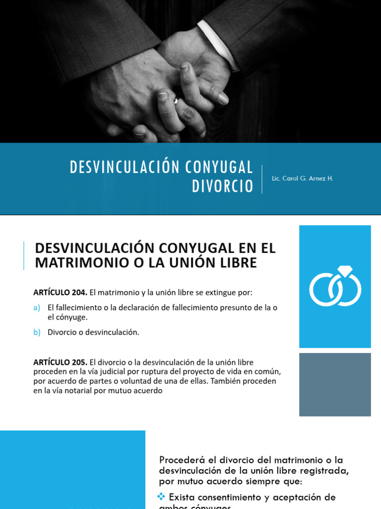 Desvinculación Conyugal Divorcio | PDF | Divorcio | Asociación doméstica