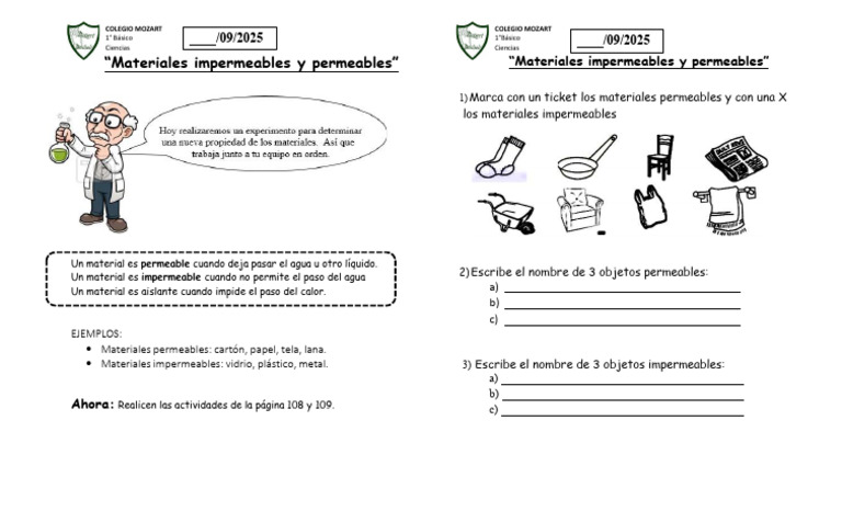 Ficha Permeables e Impermeables | PDF