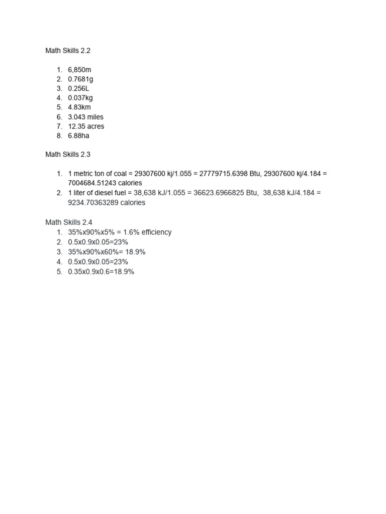 Ch2 Math Skills APES | PDF