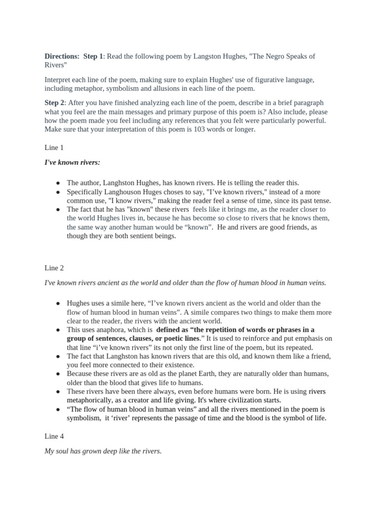 Analyzing "The Negro Speaks of Rivers" | PDF | Egyptian Pyramids | Poetry