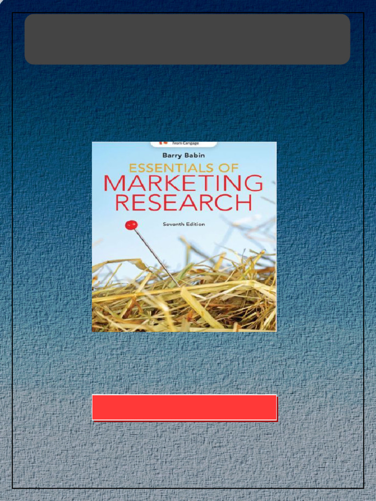 Test Bank for Essentials of Marketing Research, 7th Edition, Barry J ...