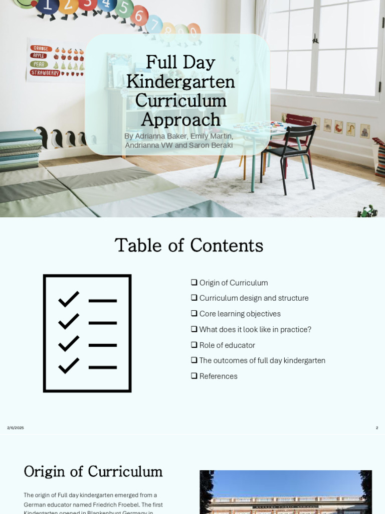 Full-Day Kindergarten Curriculum Overview | PDF | Teachers | Kindergarten