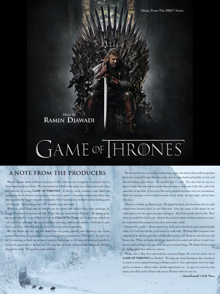 Digital Booklet - Game of Thrones | PDF