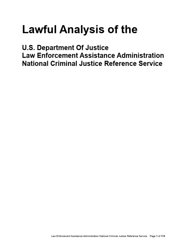 U.S. Department of Justice - Police Standard Operating Procedure | PDF ...