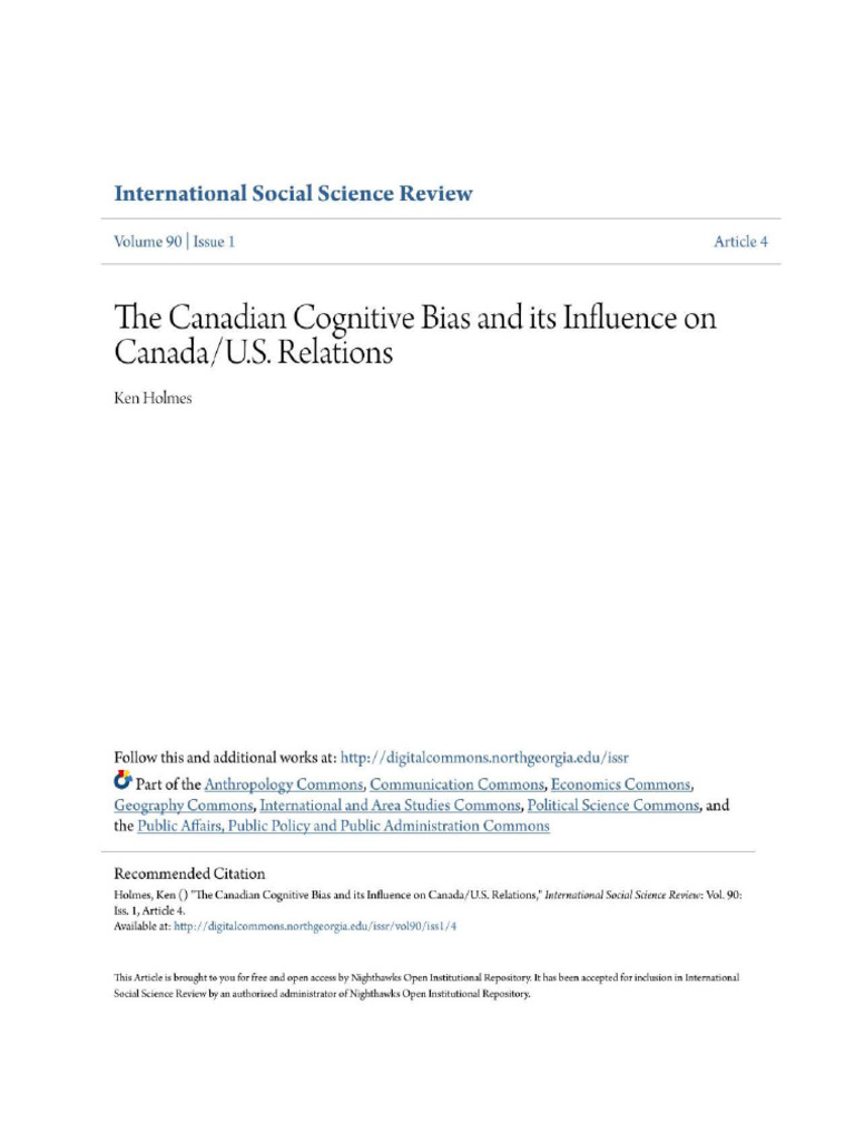 The Canadian Cognitive Bias An - Pdf-Ocr | PDF | Bias