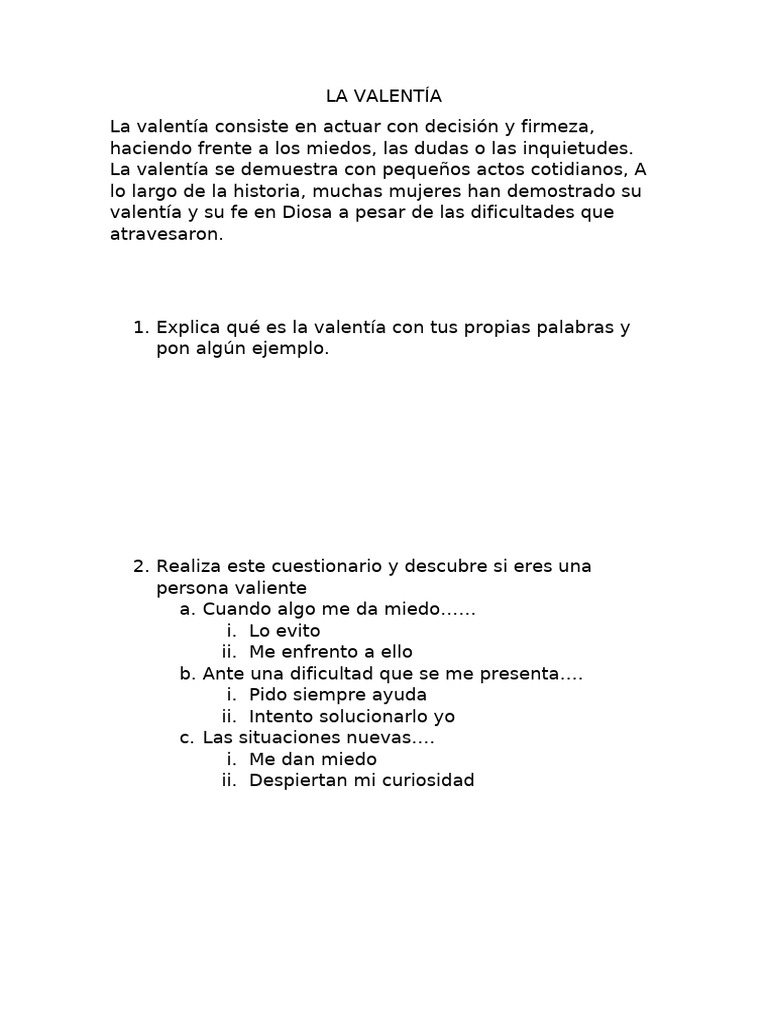 La Valentía | PDF