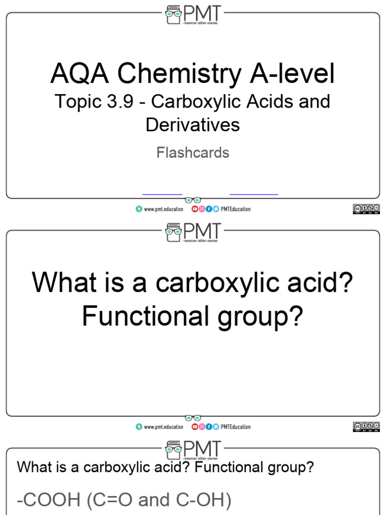 AQA A-Level Chemistry: Carboxylic Acids | PDF | Ester | Hydrolysis