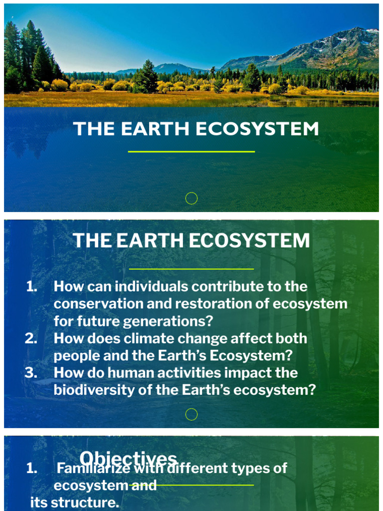Understanding Earth's Ecosystem Impact | PDF