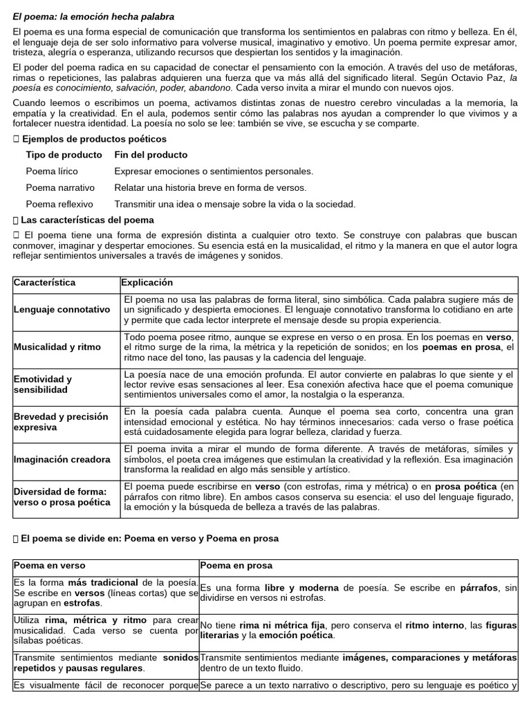 El poema (3) | PDF | Poesía | Ritmo