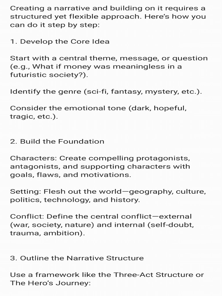 Forming A Narrative | PDF