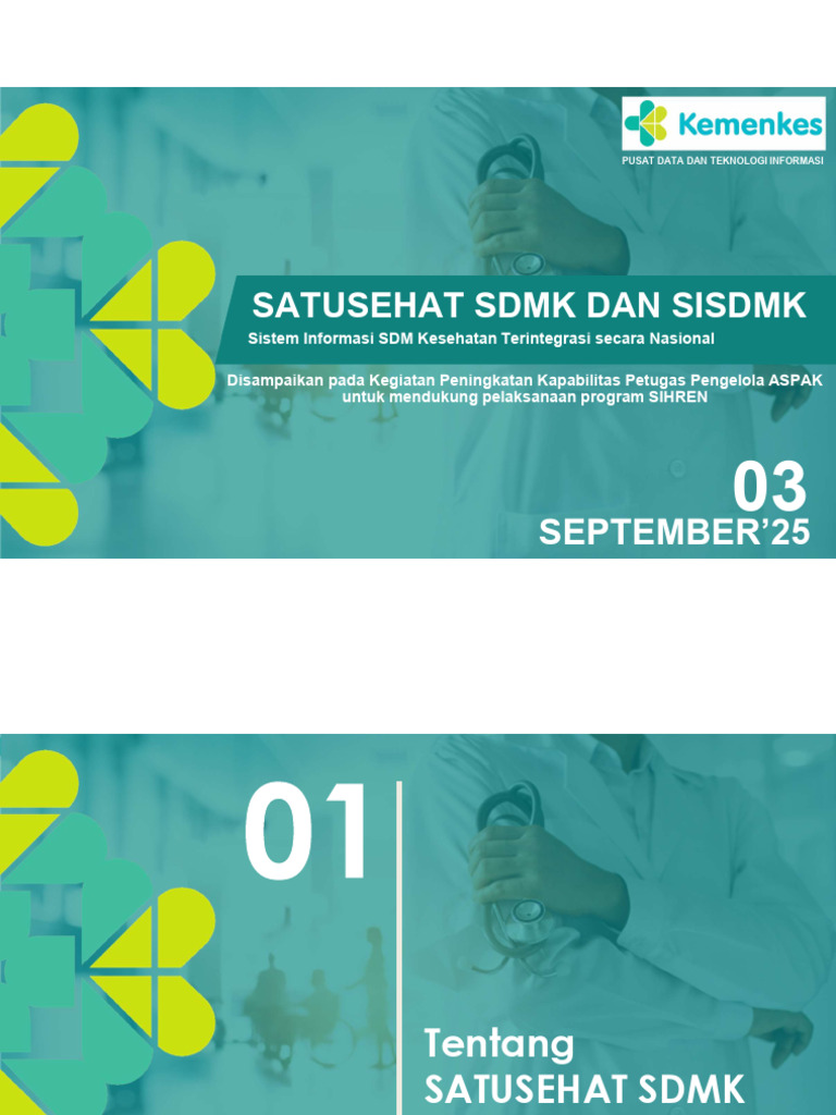 20250903 SATUSEHAT SDMK | PDF