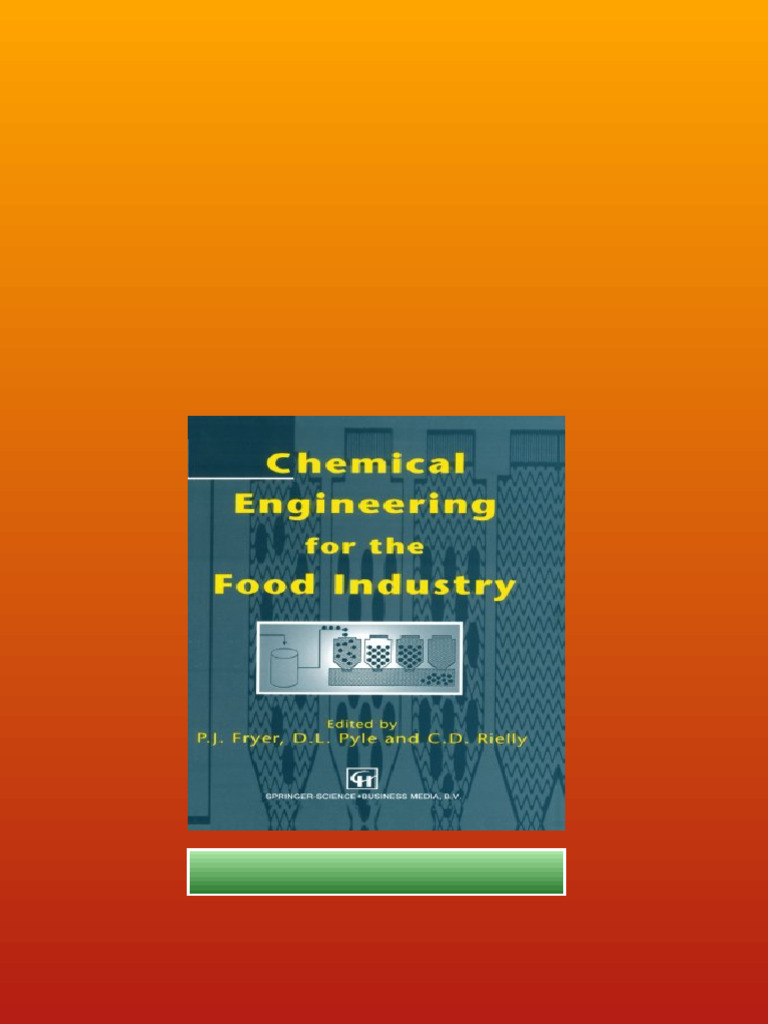 Chemical Engineering For The Food Industry Softcover Reprint Of The Original 1st Ed 1997 D Leo ...