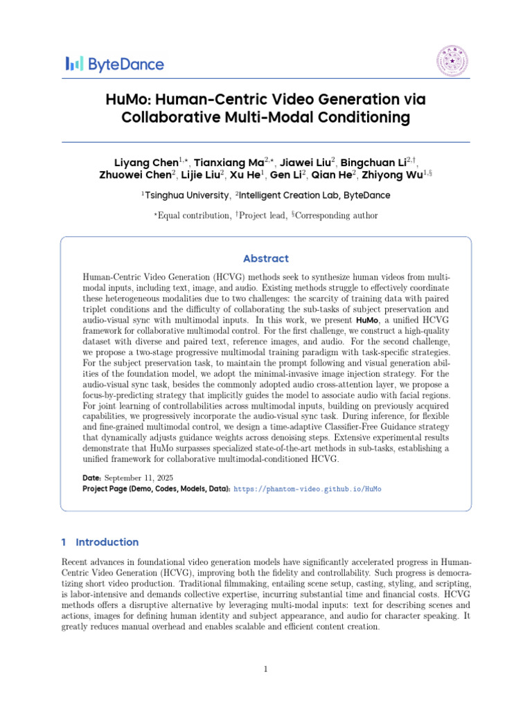 Human-Centric Video Generation Framework | PDF | Synchronization | Video