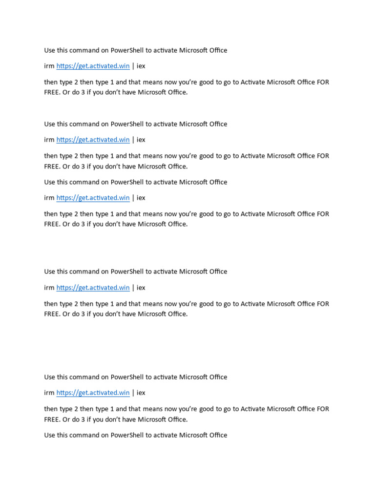 Activate Microsoft Office via PowerShell | PDF | Ibm Pc Compatibles ...