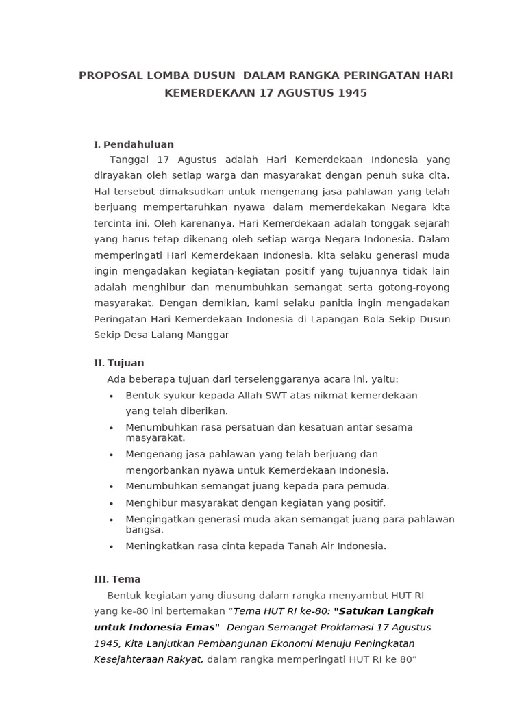 Proposal Hut Ri Desa | PDF