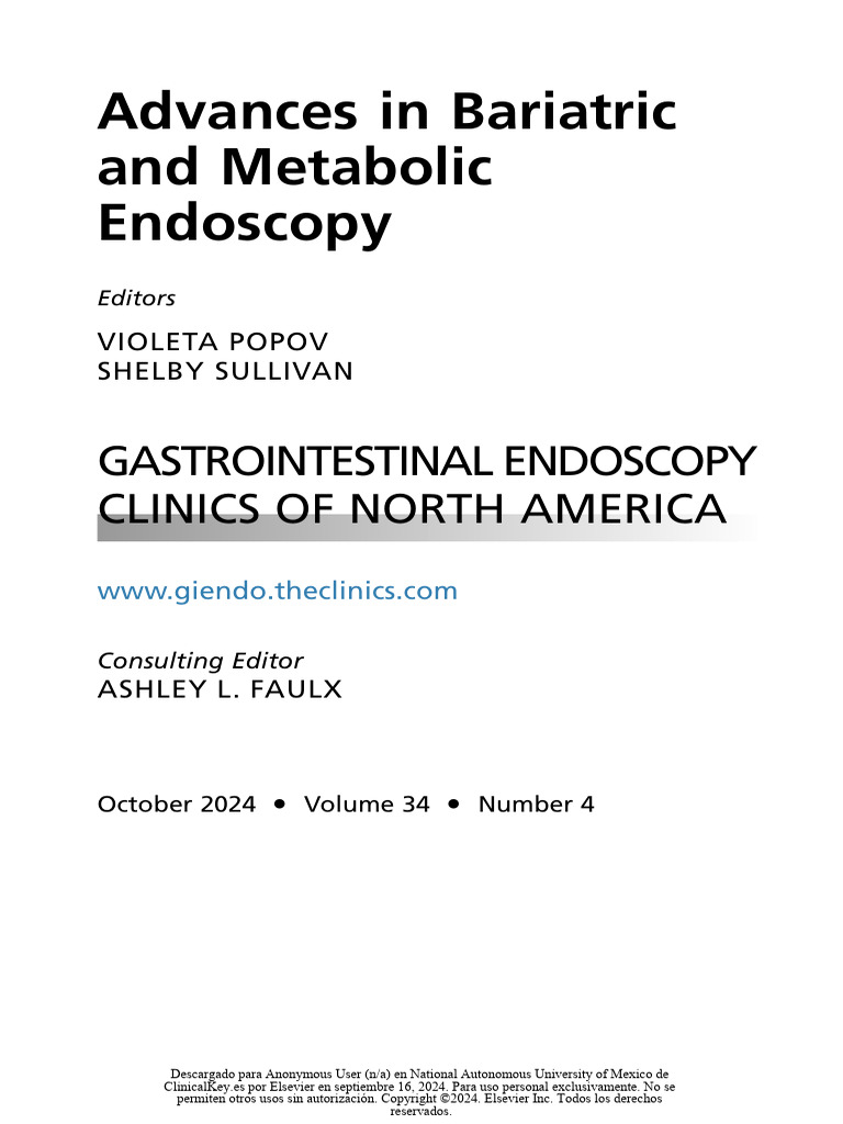 Bariatric Endoscopy GIE Clinics Oct 2024 | PDF | Bariatric Surgery ...