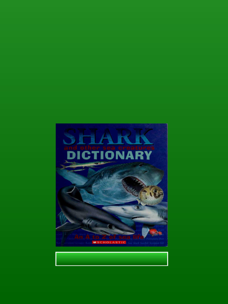 Shark And Other Sea Creatures Dictionary An A To Z Of Sea Life Twist ...