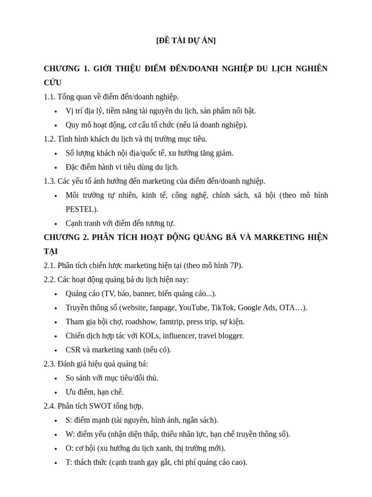 Outline Đề Tài Dự Án | PDF