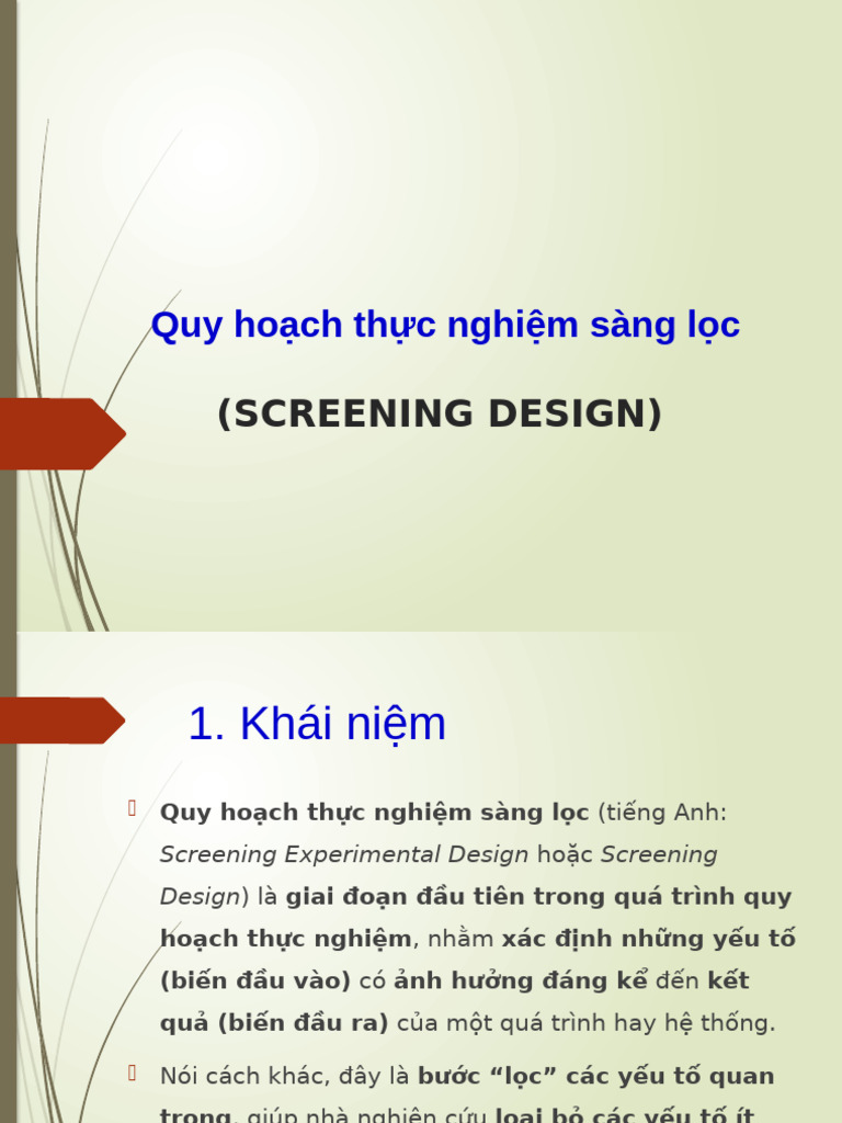 Quy Hoach Thuc Nghiem Sang Loc | PDF