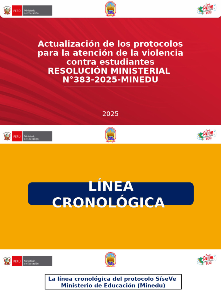 JORNADA DE ASITENCIA TÉCNICA DE LOS PROTOCOLOS DE LA R.M.N°383-2025-MINEDU (3) | PDF | Violencia ...