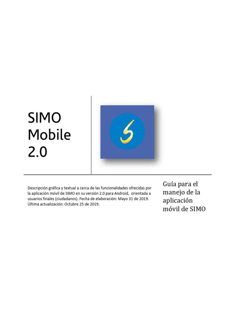 Funcionalidades de SIMO Mobile 2.0 | PDF | Google Play | Aplicación movil