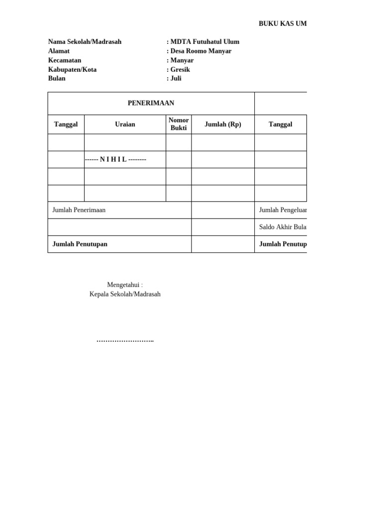Contoh Bku Bppdgs 2025 Tahap 2 | PDF