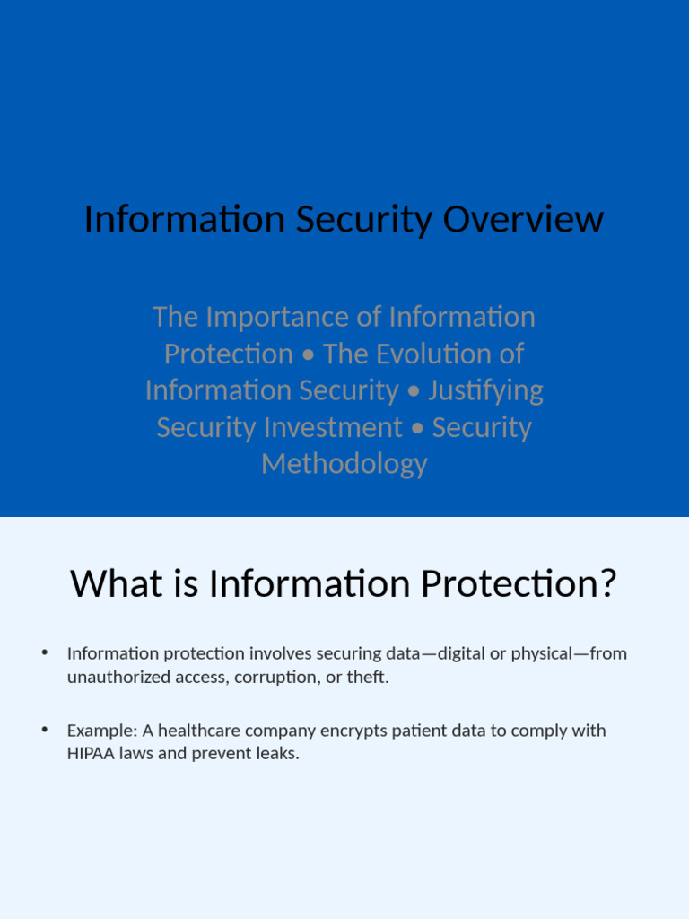 Detailed Information Security Presentation | PDF | Security | Computer Security