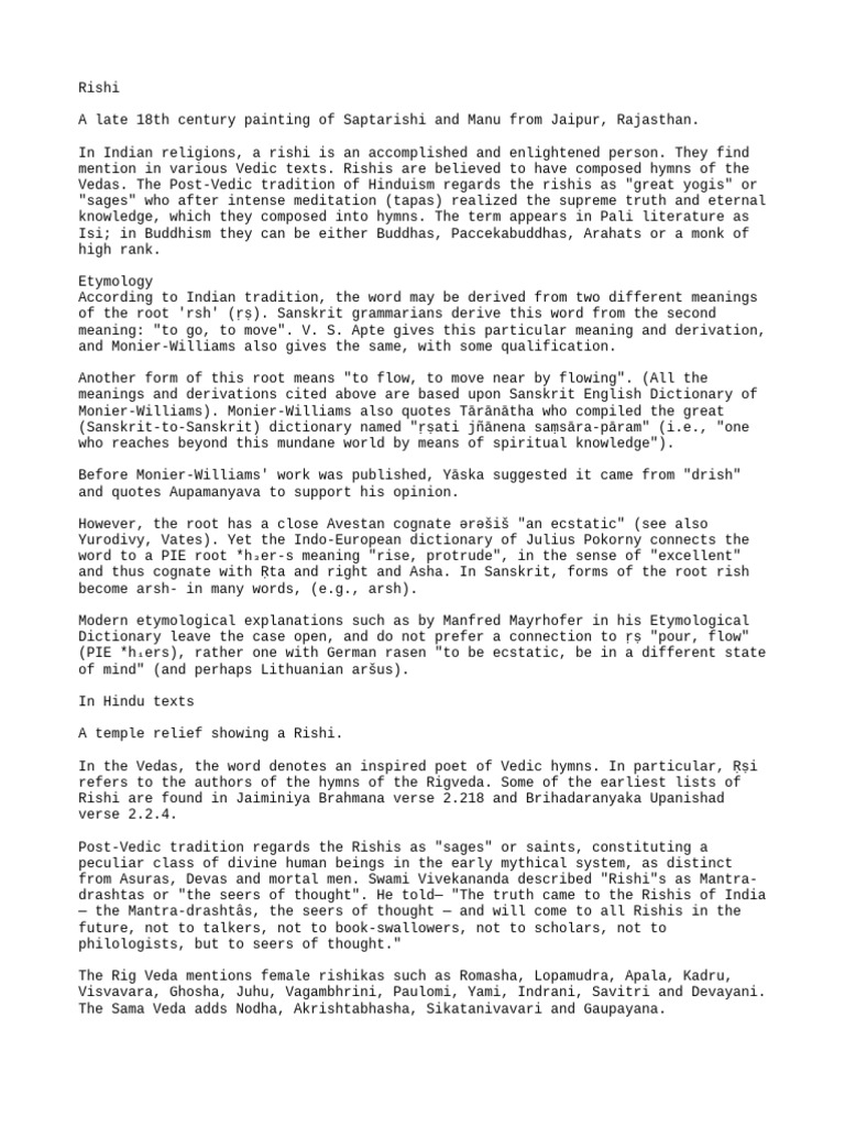 Rishi - aravenasorcery.com | PDF | Indian Philosophy | Indian Religions