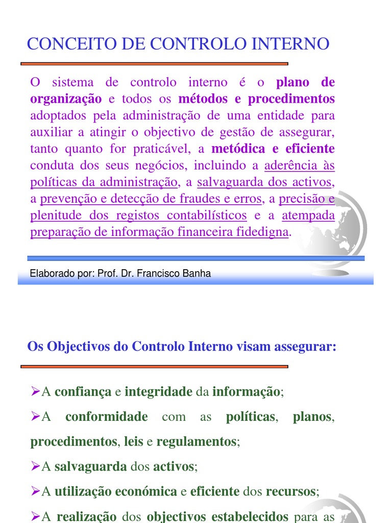 6 Controlo Interno | PDF | Sistema | Informação