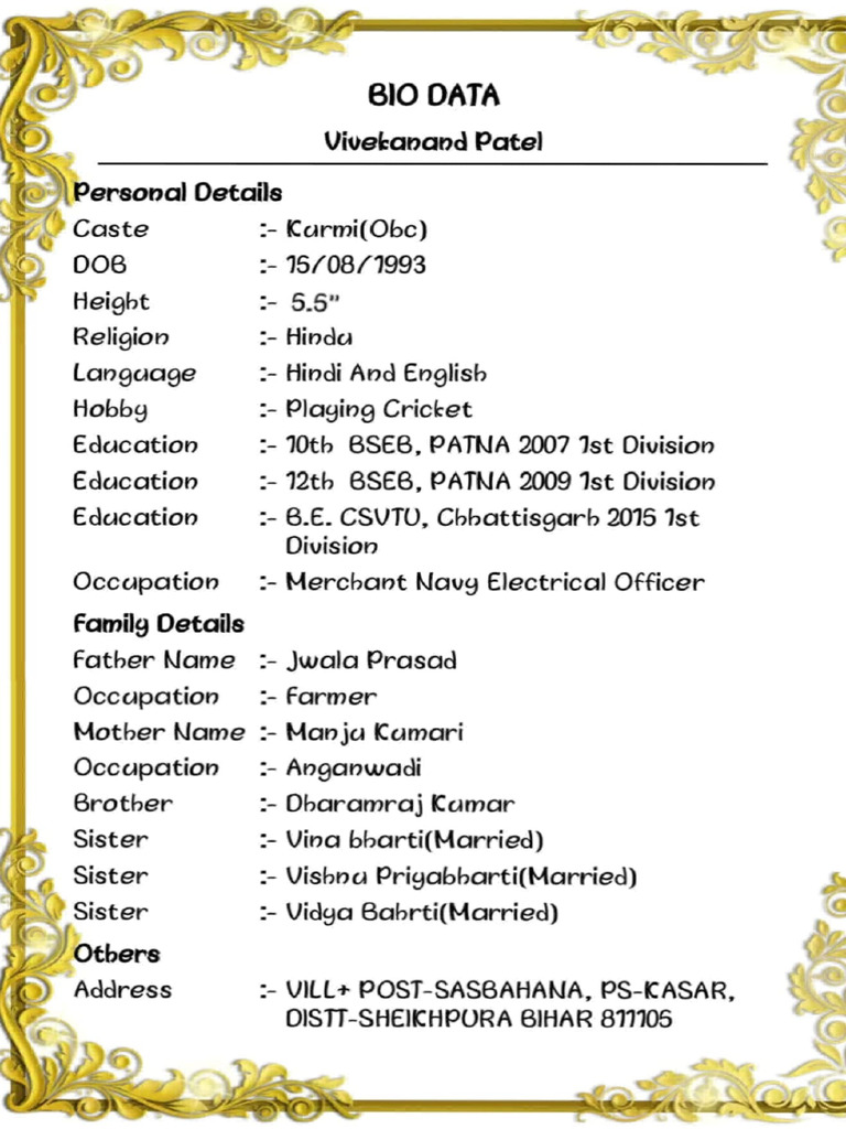 Biodata | PDF