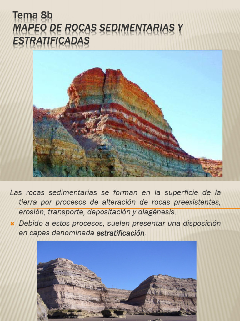 Mapeo de Rocas Sedimentarias y Estratificación | PDF | Roca (geología ...