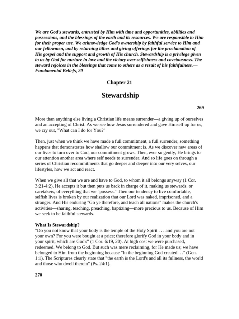 21 Stewardship | PDF | Cost Of Living | Tithe