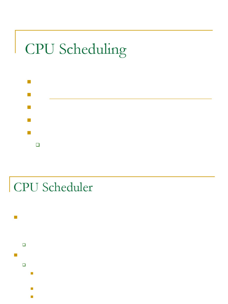 CPU scheduling part 1 | PDF | Scheduling (Computing) | Process (Computing)
