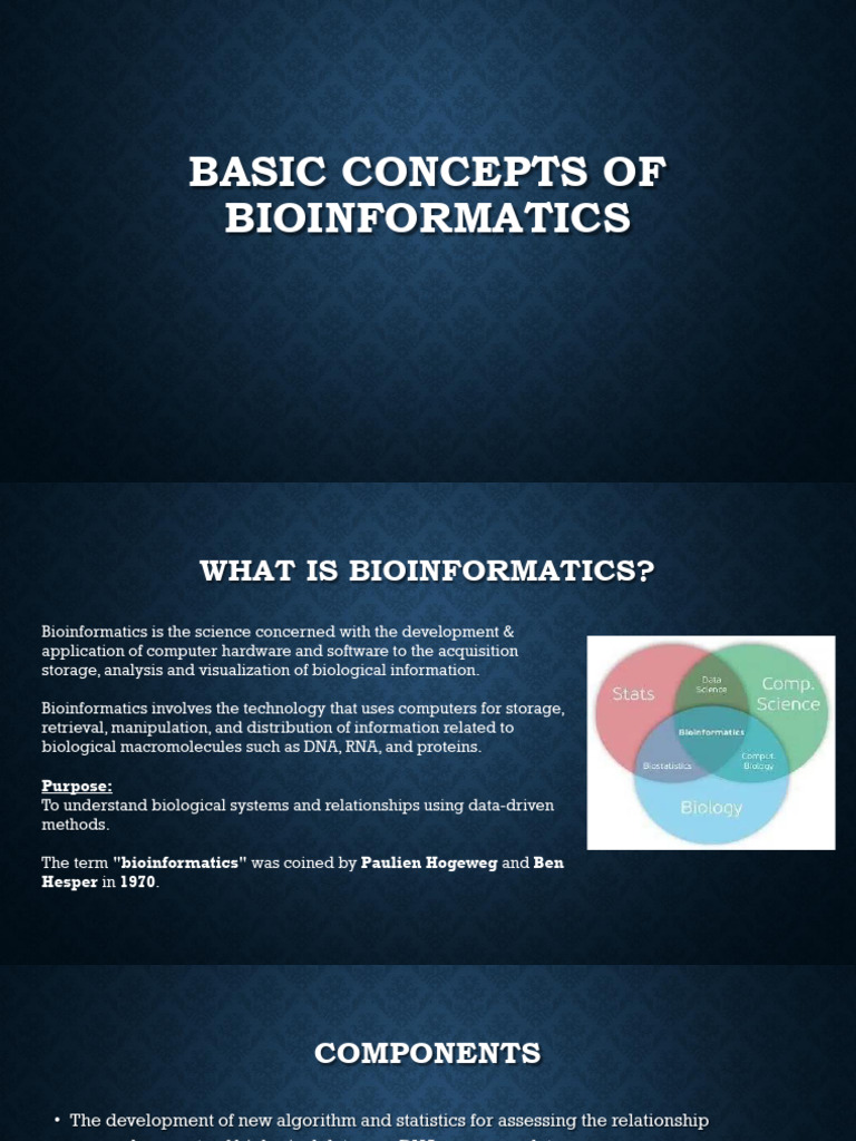 BASIC CONCEPTS OF BIOINFORMATICS | PDF | Bioinformatics | Genomics