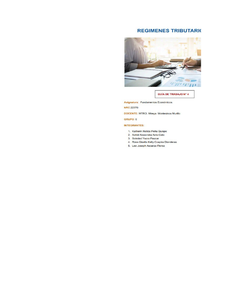 Guía Practica #4 Grupo 6 | PDF | Impuestos | Impuesto sobre la renta