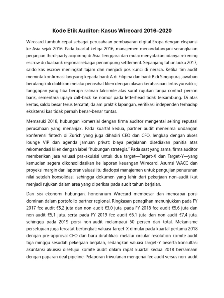 Studi Kasus TM 4_Wirecard | PDF