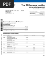 My RBC Bank Statement | PDF | Cheque | Banks