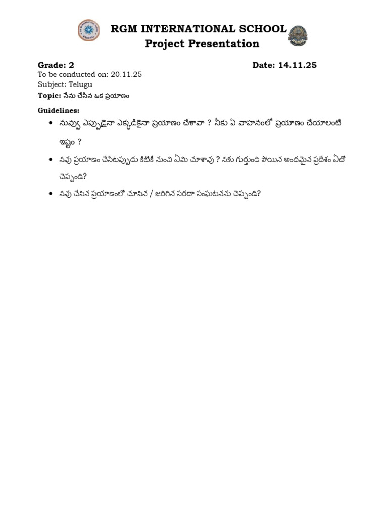 Grade 2 Project Presentation-1 | PDF