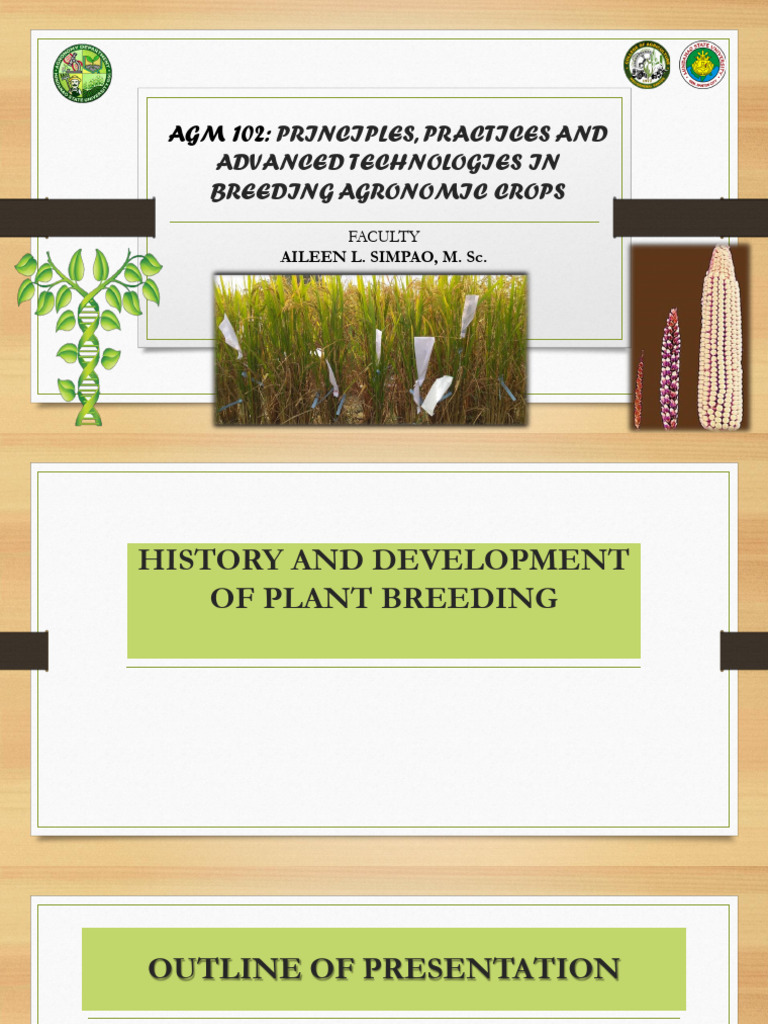 Module 1 2 History Of Plant Breeding Pdf Plant Breeding Natural