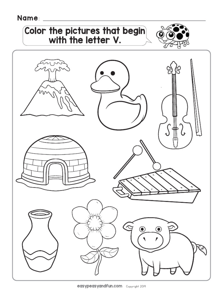 Alphabet Worksheets v（字母 v） | PDF