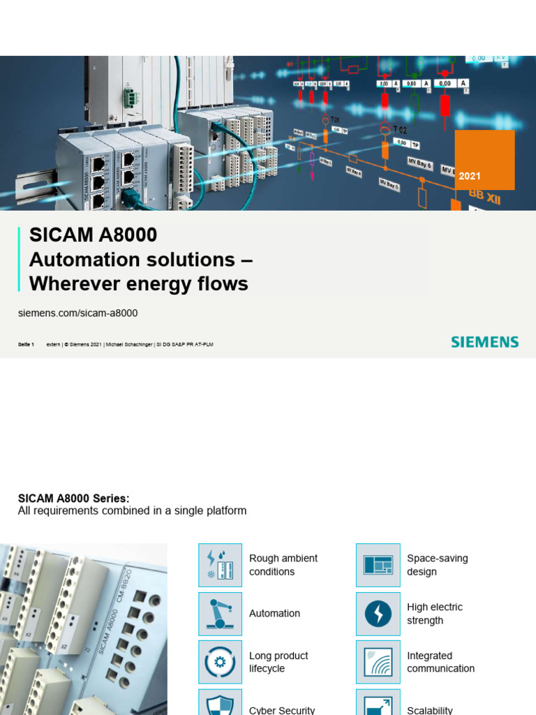 SICAM A8000 Automation Solutions Overview | PDF | Power Supply | Input ...