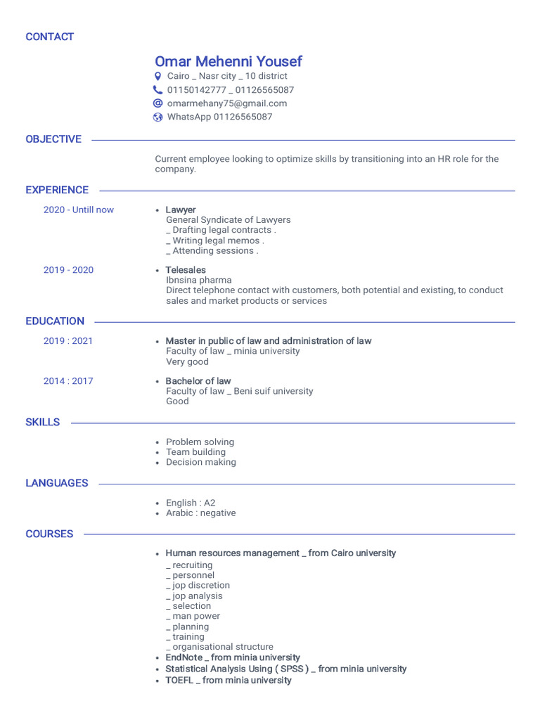 CV Omar 2 | PDF