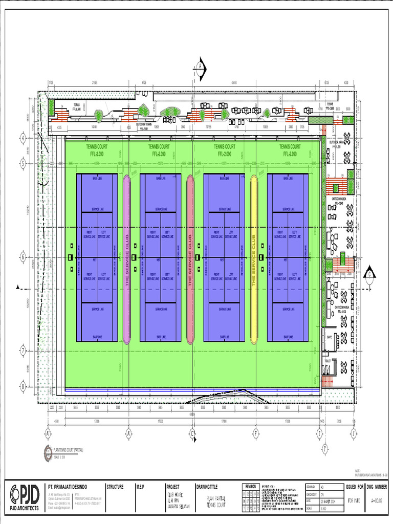 20240320 Tennis Club ( Denah Konsep Struktur) | PDF