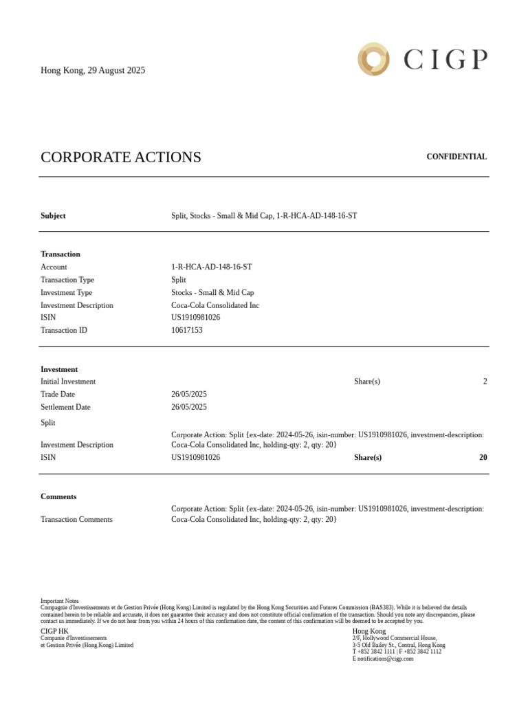 Transaction Confirmation (CIGP) (DEV) | PDF | Market (Economics ...
