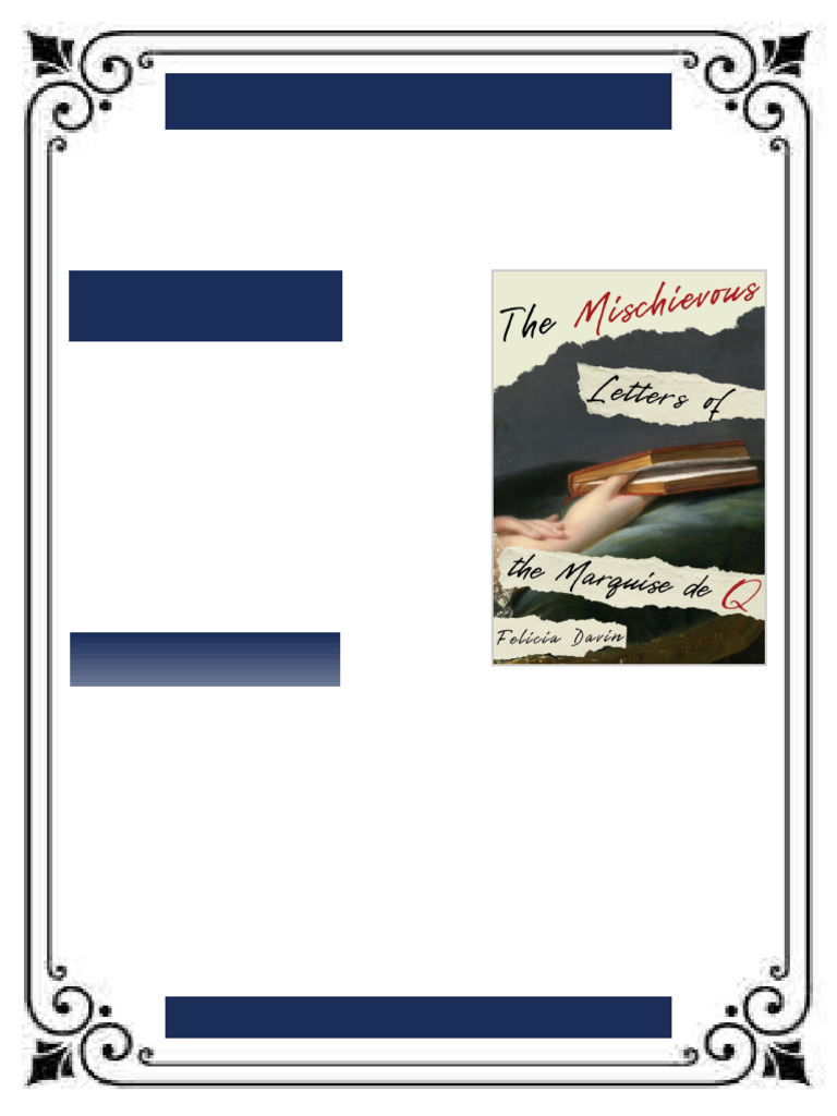 The Mischievous Letters of the Marquise de Q 1st Edition Felicia Davin ...