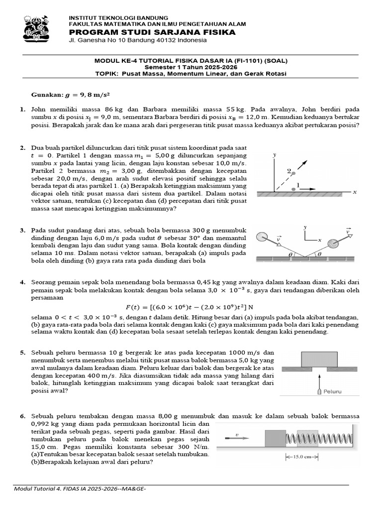 Modul-4 Tutorial FI1101 (2025) | PDF