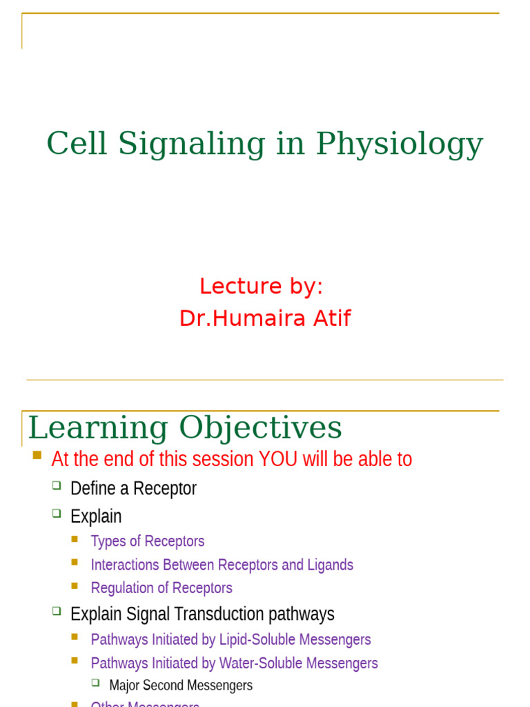 Cell Signalling | PDF | Signal Transduction | Cell Signaling