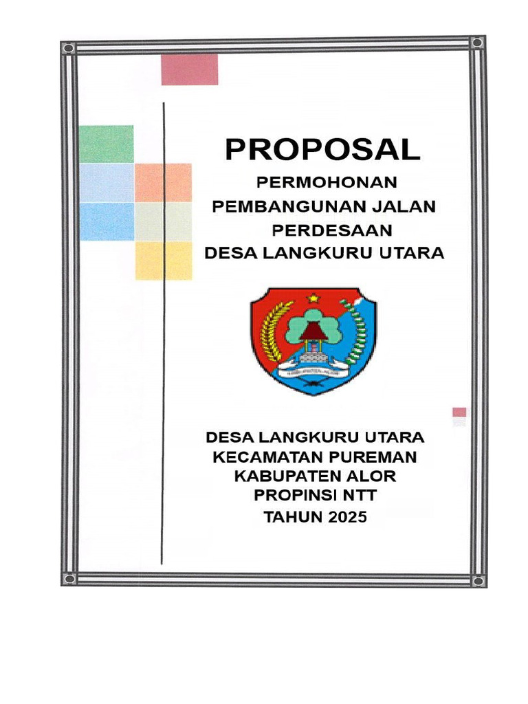 Proposal Bangun Jalan DLU - Kab | PDF