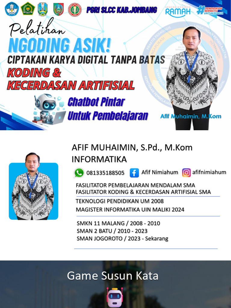 Pelatihan koding - chatbot | PDF